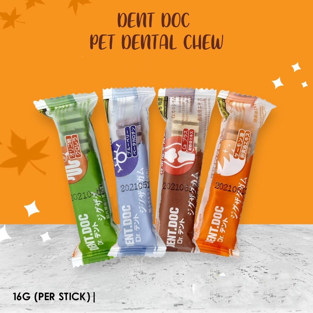 JAPAN DENT DOC GRINDING Dental Stick Dog Chew Snack for dogs 16gm ...
