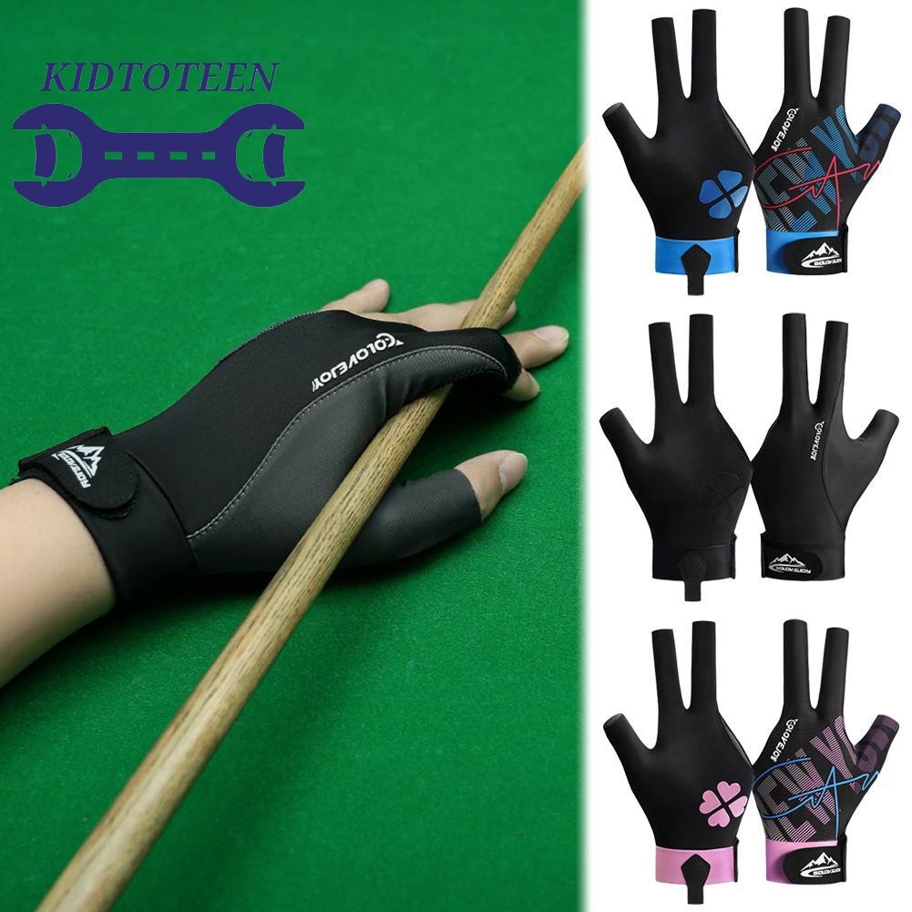 3 Fingers Pool Gloves Left Billiards Left Hand Shooters Snooker Cue ...