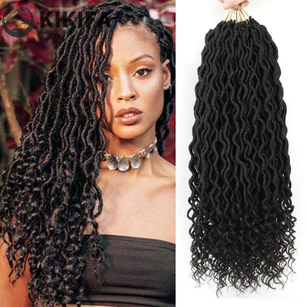 KIKIFA Goddess Faux Locks, Synthetic Ombre Locs Crochet Hair, 20Inch ...
