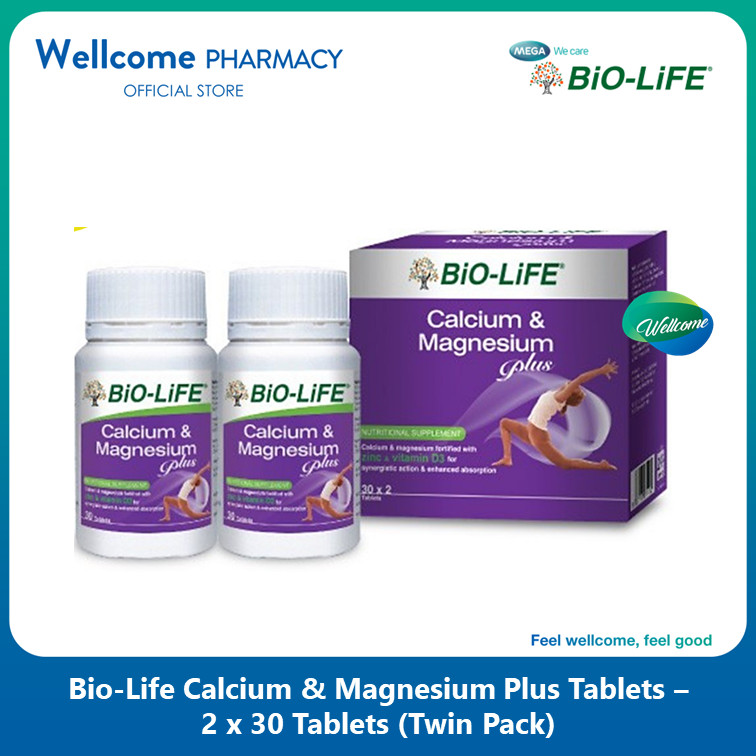 Bio-Life Calcium & Magnesium Plus Tablet - 2 x 30's (Twin Pack) / 30's ...