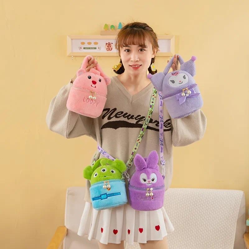 Creative plush toy handbag cartoon kuromi Cinnamoroll melody Lotso ...