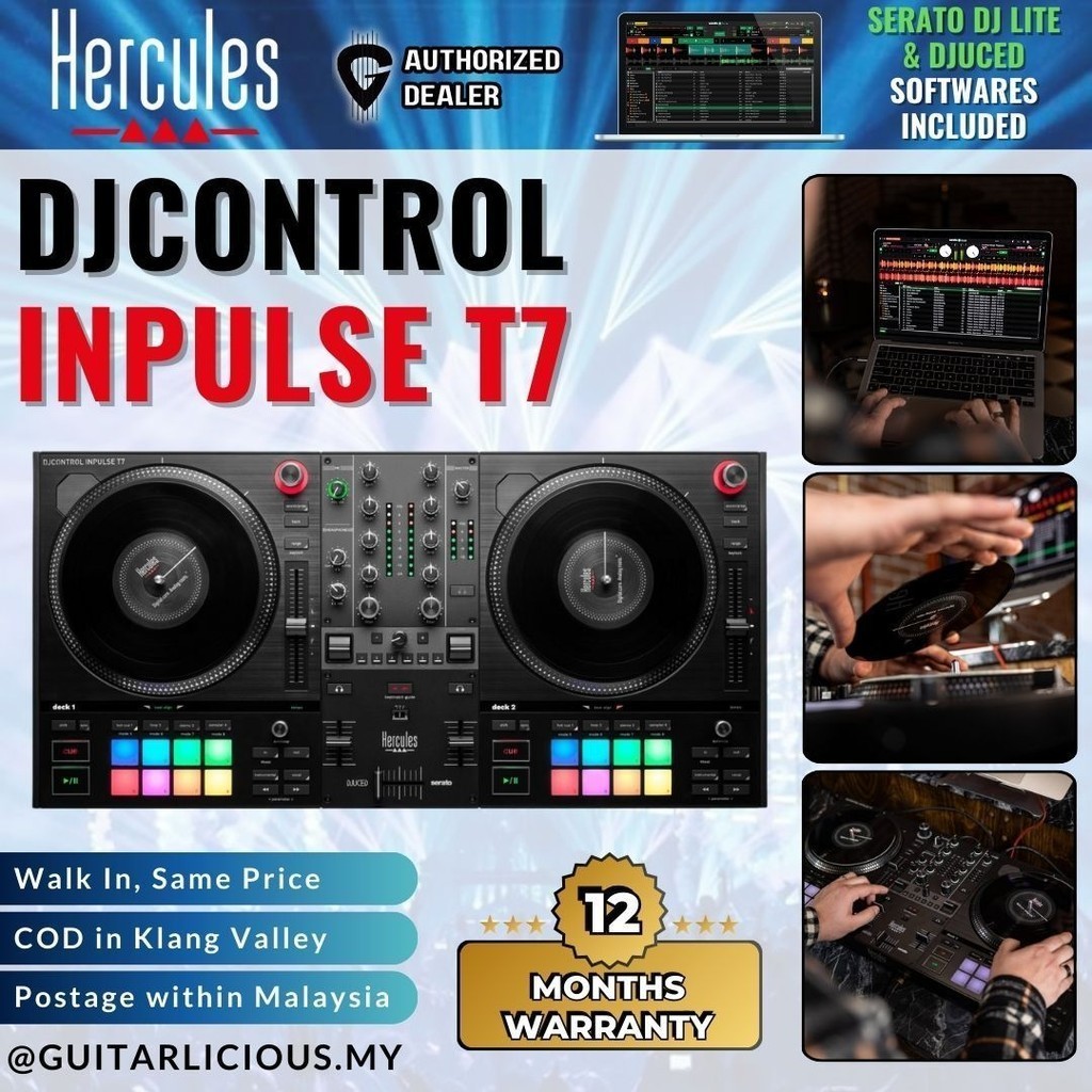 Hercules DJ DJControl Inpulse T7 2-deck Motorized DJ Controller ...