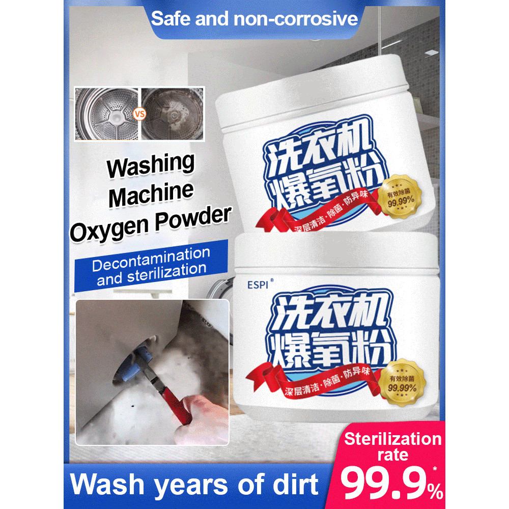 Oxygenating powder for powerful descaling washing machine universal ...