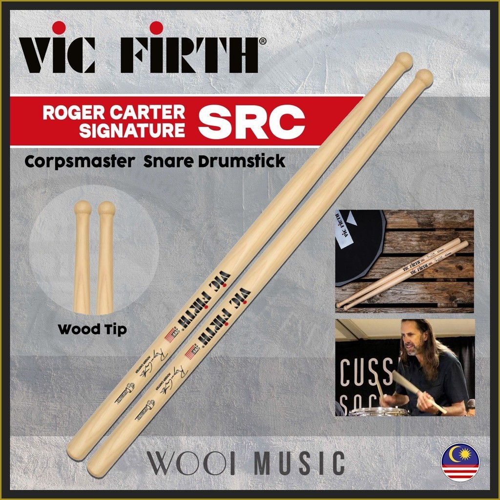 Vic Firth SRC Corpsmaster Roger Carter Signature Marching Snare ...