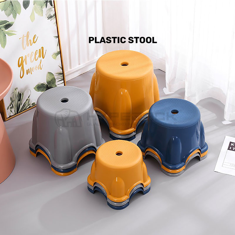 TIGERACK Plastic Stool Chair Stackable Simple Bench Seat Bangku Kerusi ...