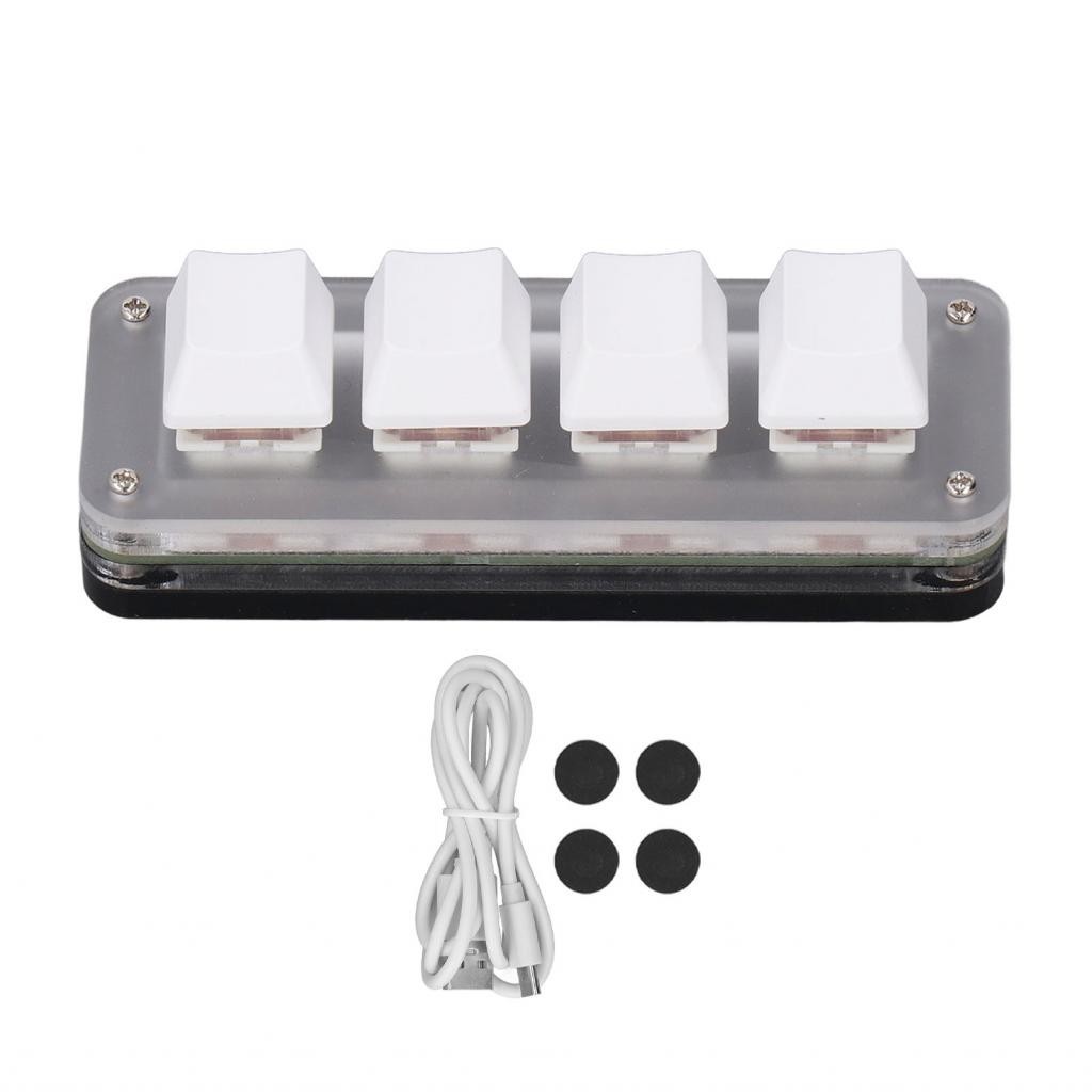 Treee 4 Key Mechanical Keyboard Red Switch Gaming Industrial Controller ...