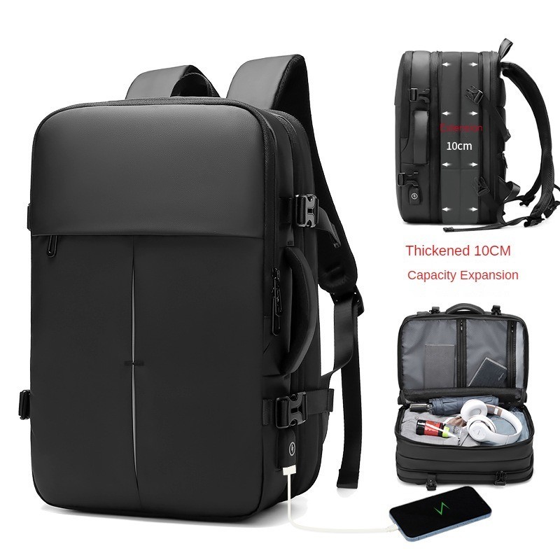 Men's Business Backpack 16 inch Laptop Expandable Backpack Waterproof ...