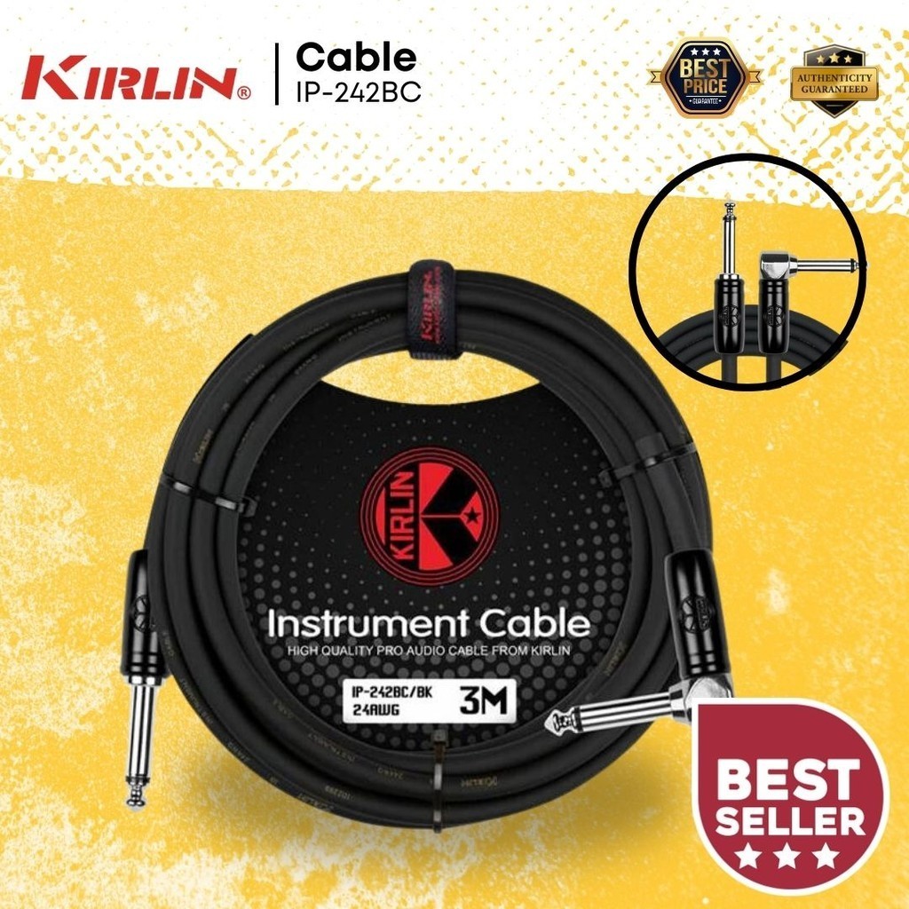 Kirlin Cable IP-242BC Mono Straight-Angled Instrument Cable for Guitar ...