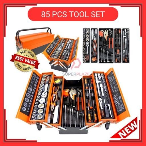 B085 - 85pcs Hand Carry Combination Tool Set Heavy Duty Tools Box ...
