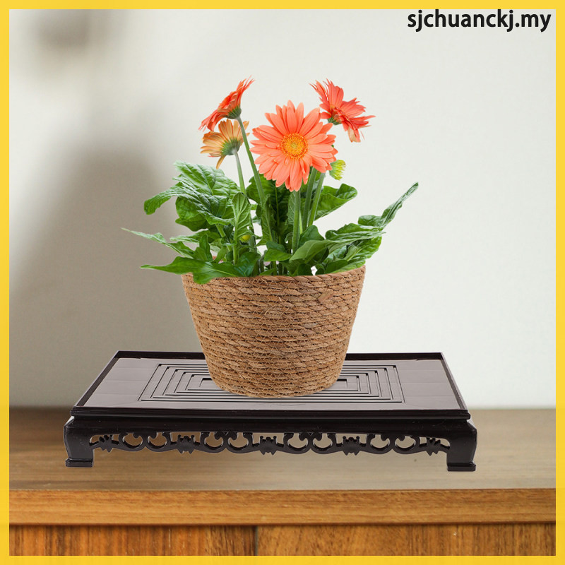 【in stock】Flower Pot Base Bracket Shelf Figurines Display Stand Bonsai ...