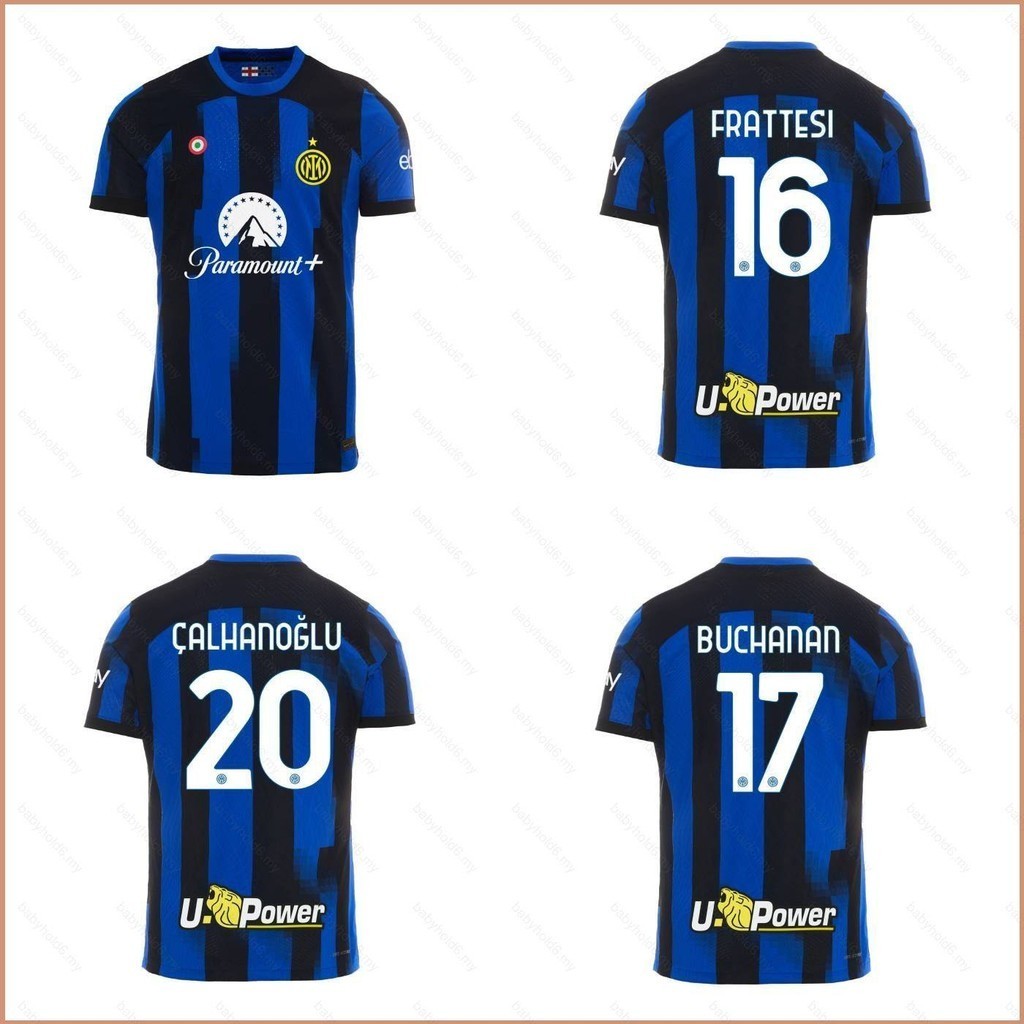2023-2024 Serie A Inter Milan Frattesi Buchanan Calhanoglu home jersey ...