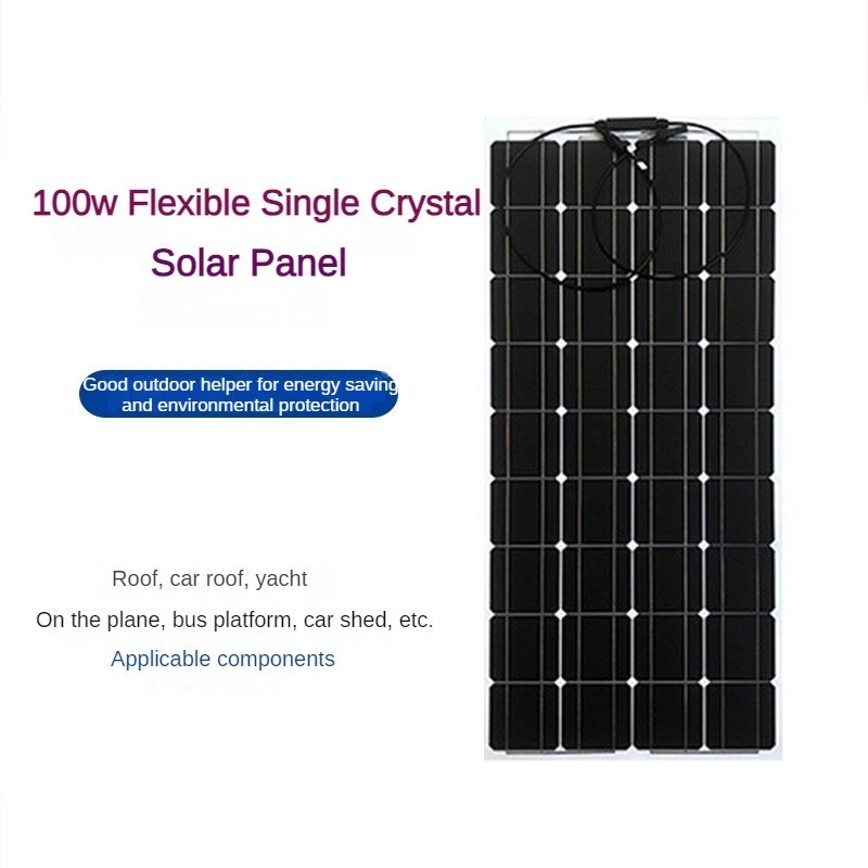 50W/100W/150W Portable Flexible Solar Panel Monocrystalline Silicon ...