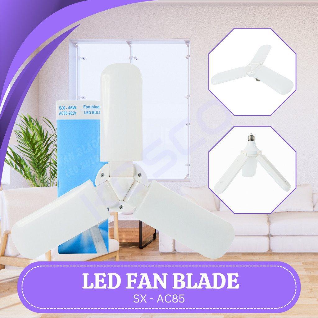 Kosco 45W Eco-Friendly LED fan Blade Ceiling Lights Foldable Light LED ...