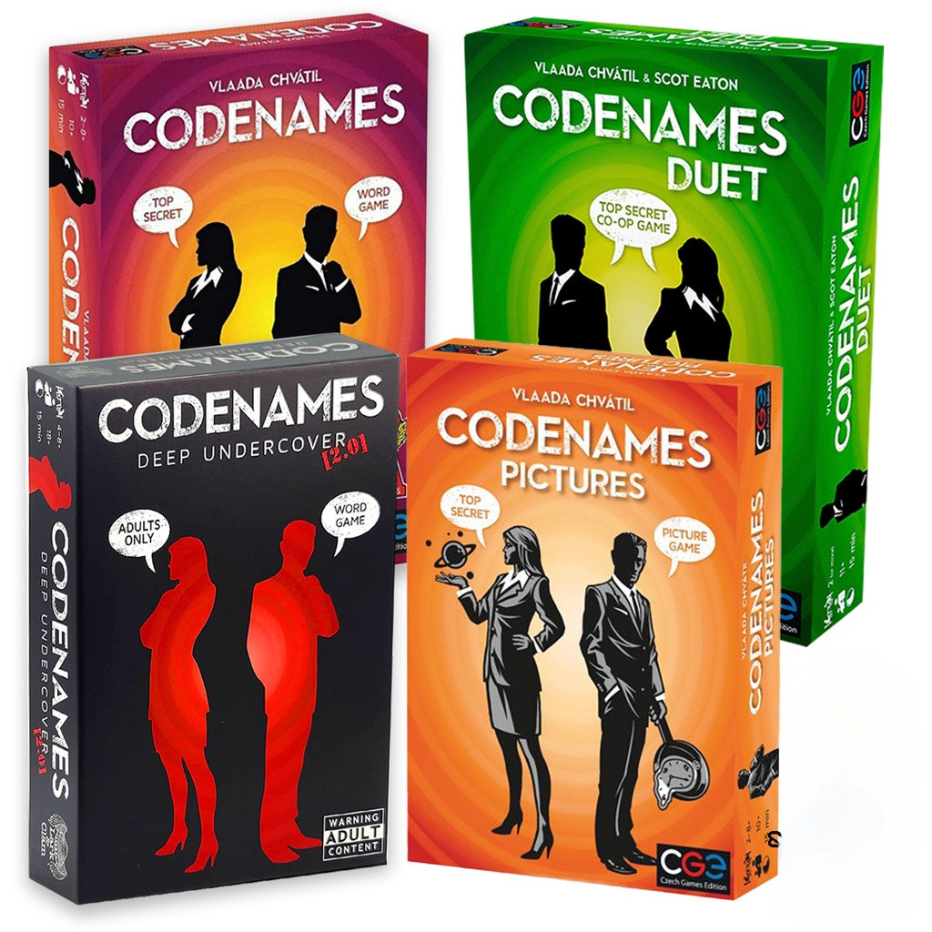 Codenames Base And Duet Pictures Deep Undercover Strategy Word Card ...