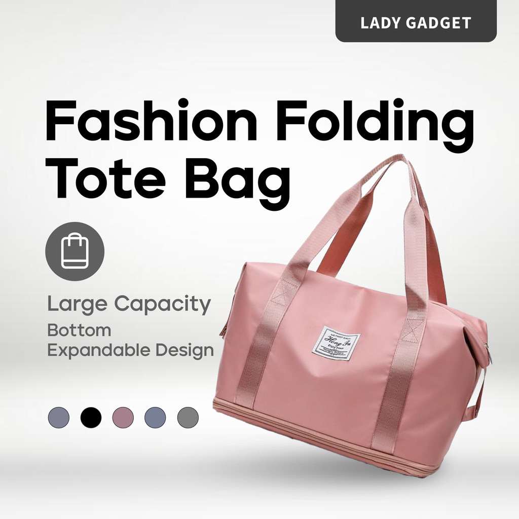 Women Fashion Folding Tote Travel Handbags Girls Multifunctional Casual Luggage Bag Large ...