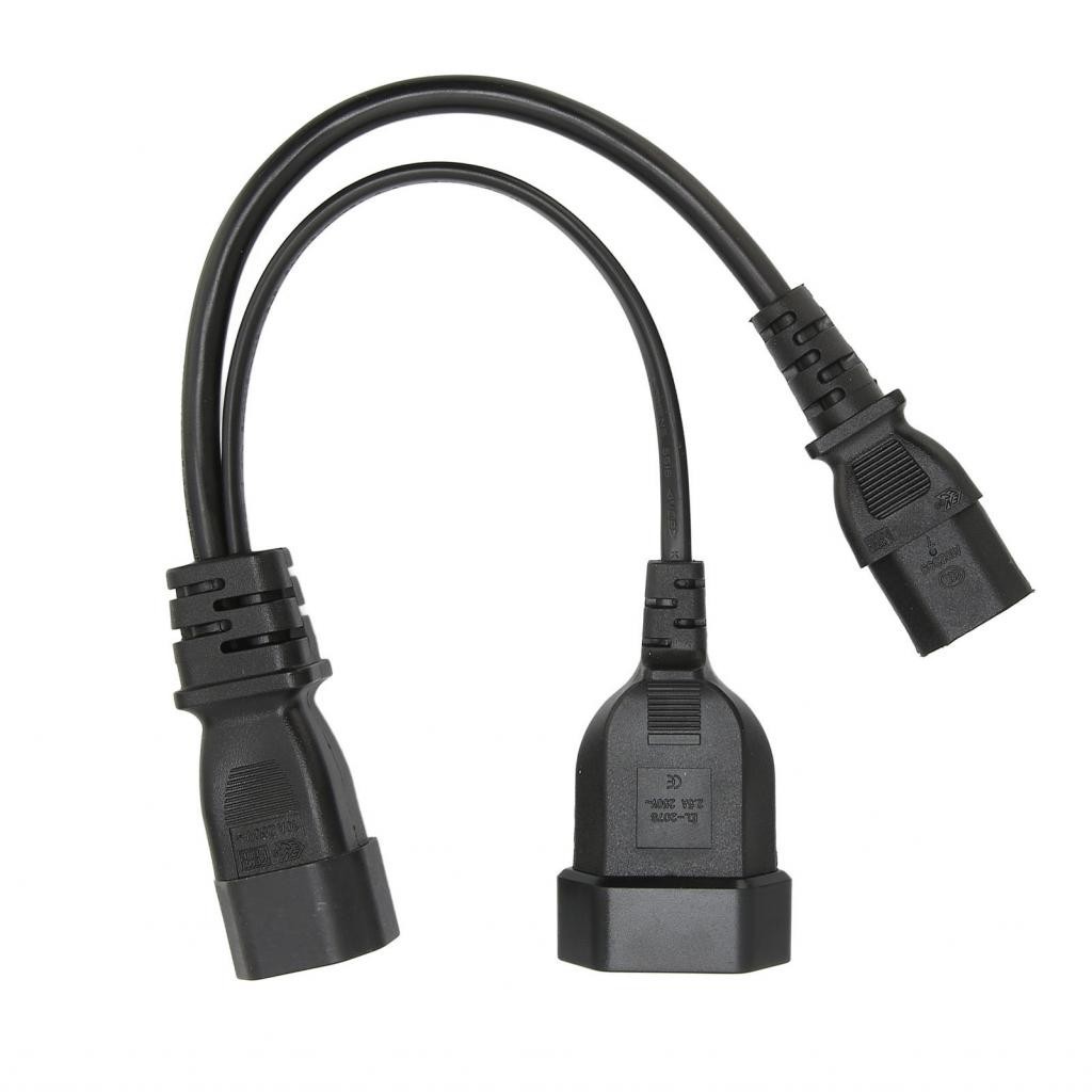 Shopp IEC320 C4 To C3 And EU Power Cord 0A 250V In 2 Out Adapter ...