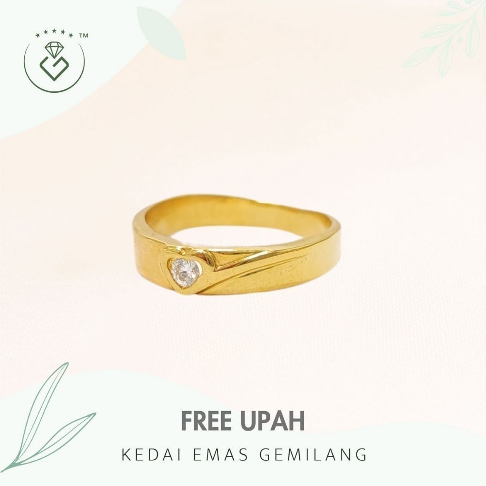 [Kedai Emas Gemilang] 2001494 {YS} Diamond Gold Ring (10) (2.69G) [750 Gold] | Shopee Malaysia