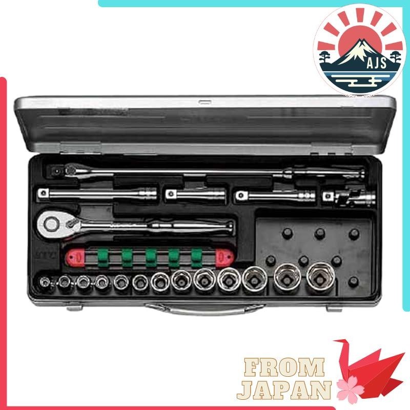 Kyoto Machine Tools (KTC) 12.7mm (1/2 inch) Socket Wrench Set 19 pieces TB413 | Shopee Malaysia