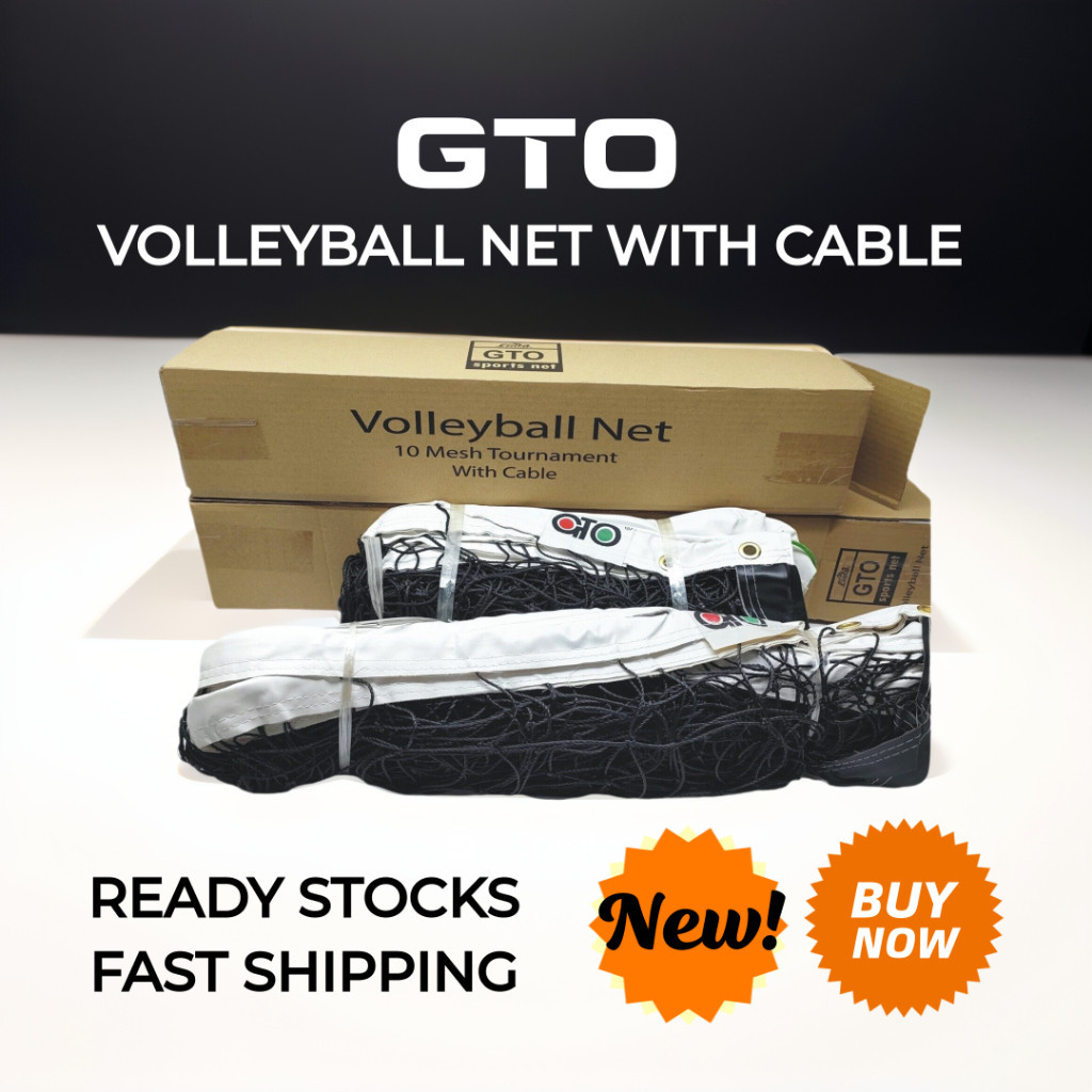 GTO VOLLEYBALL NET TOURNAMENT / 10 MESH WITH CABLE | Shopee Malaysia