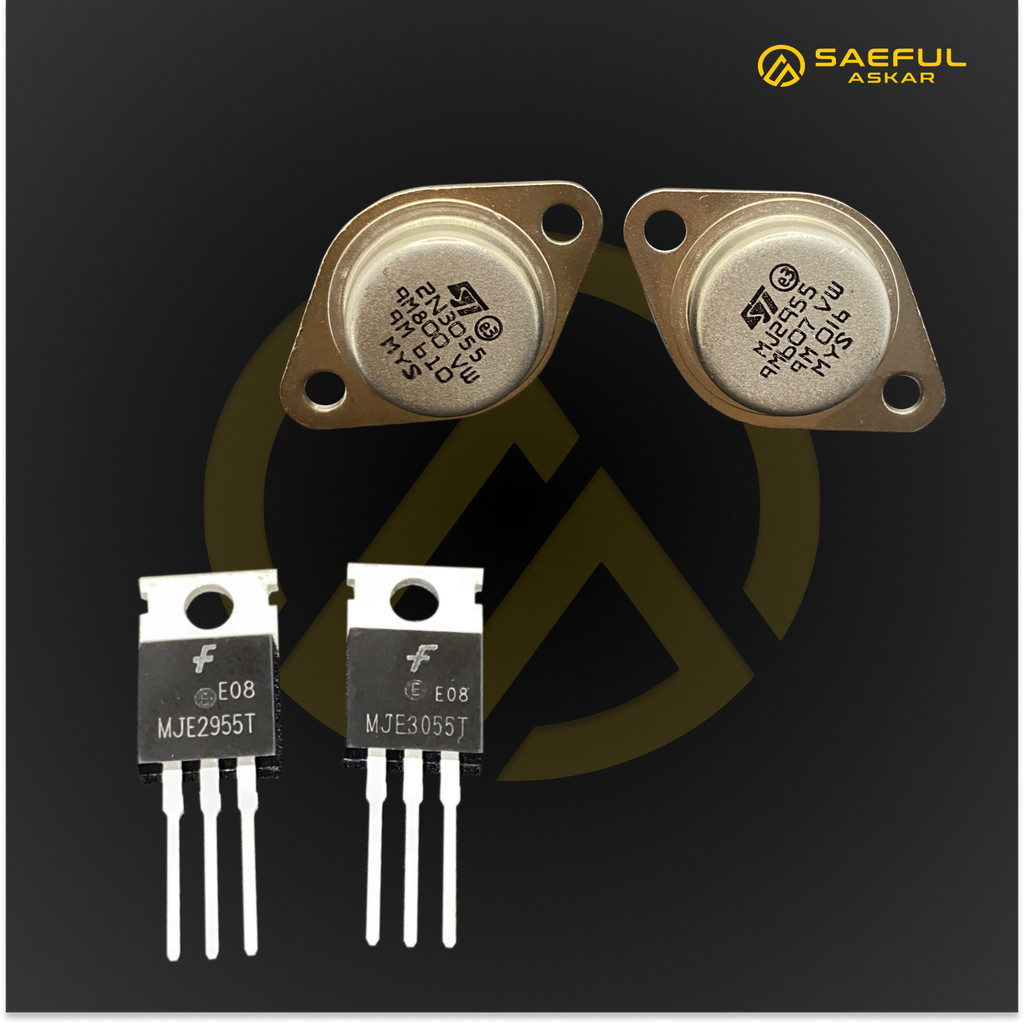 Audio final transistors MJE3055 & MJE2955 MJ2955 2N3055 spare parts ...