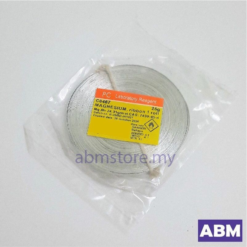 Magnesium Ribbon / Pita Magnesium, PC (25g) CAS No 7439-95-4 | Shopee ...