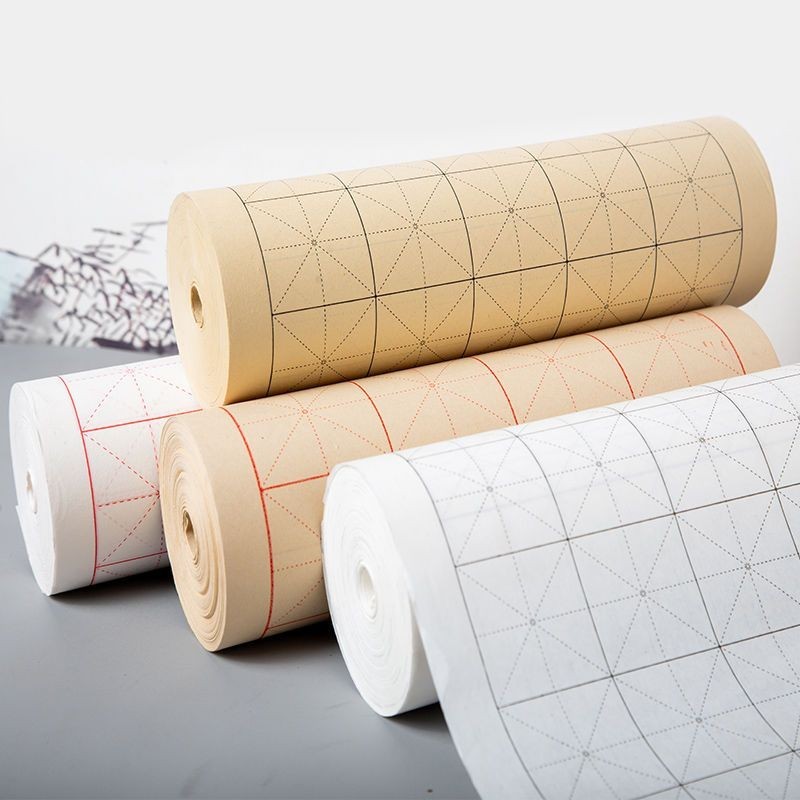 Rice Paper Rice Character Grid Long Roll Calligraphy Special Paper ...