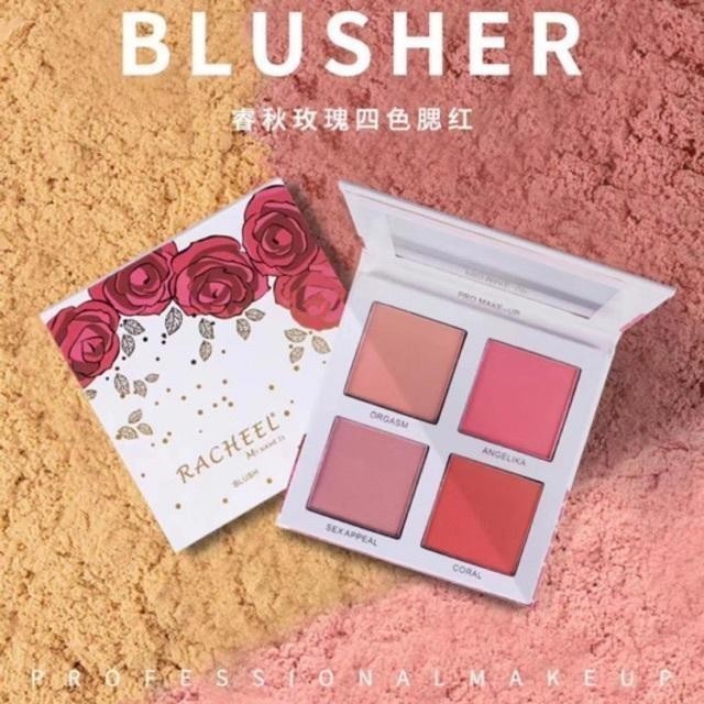RACHEEL Rose 4 Colours Blush Palette Tools Blush (Ready Stock) | Shopee ...