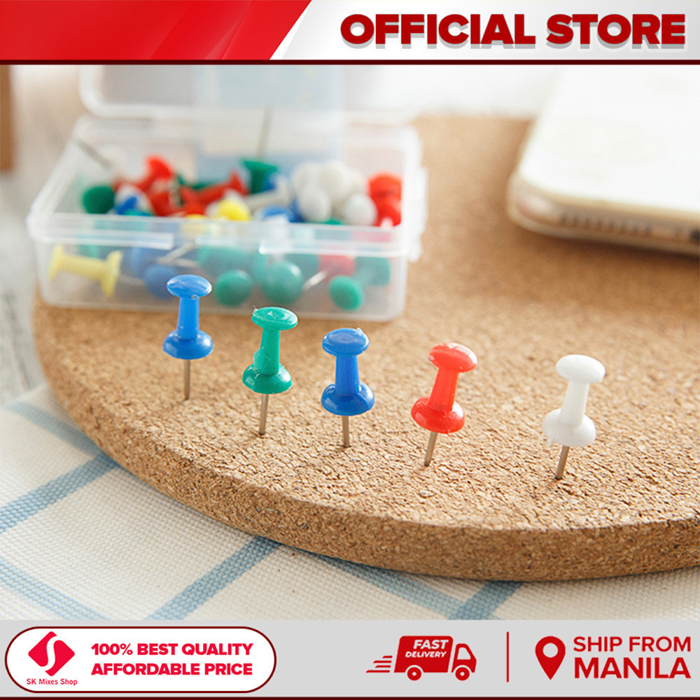 SK Mix Multipurpose Colored Pushpins for Photos, Maps, Posters ...