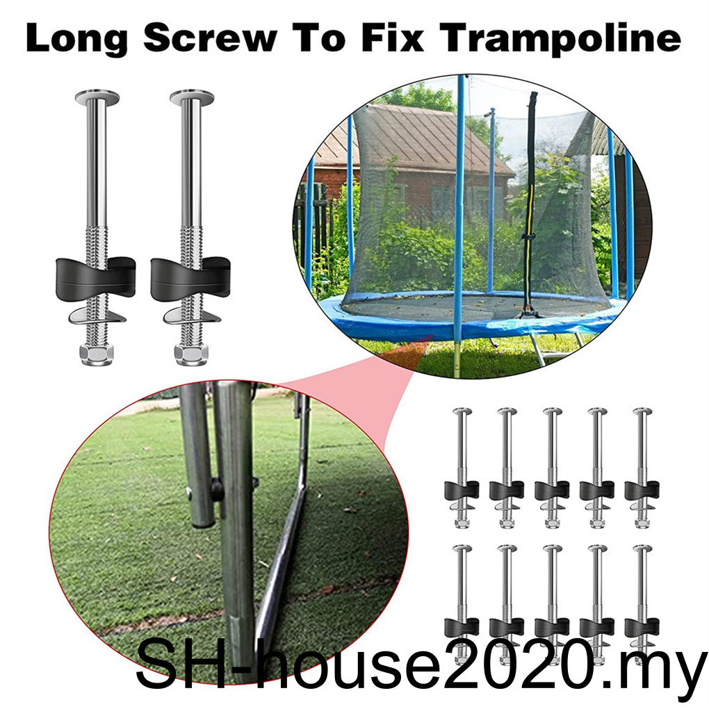 12Pcs Trampoline Long Screws Replacement Bolts Nuts Set Toddlers ...