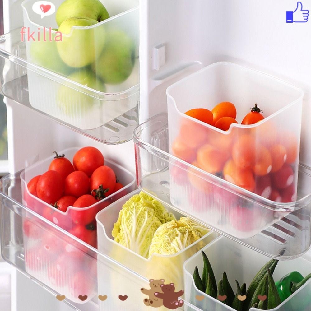FKILLA1 Food Fridge Storage Box, Plastic Door Organizer Refrigerator ...