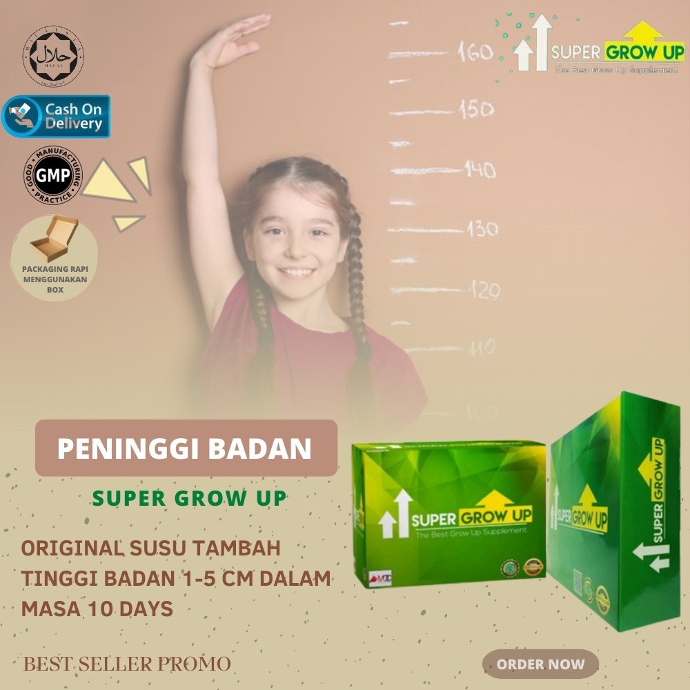 SUPER GROW UP SUSU TINGGI BADAN ORIGINAL LULUS KKM TERBAIK UBAT TINGGI ...