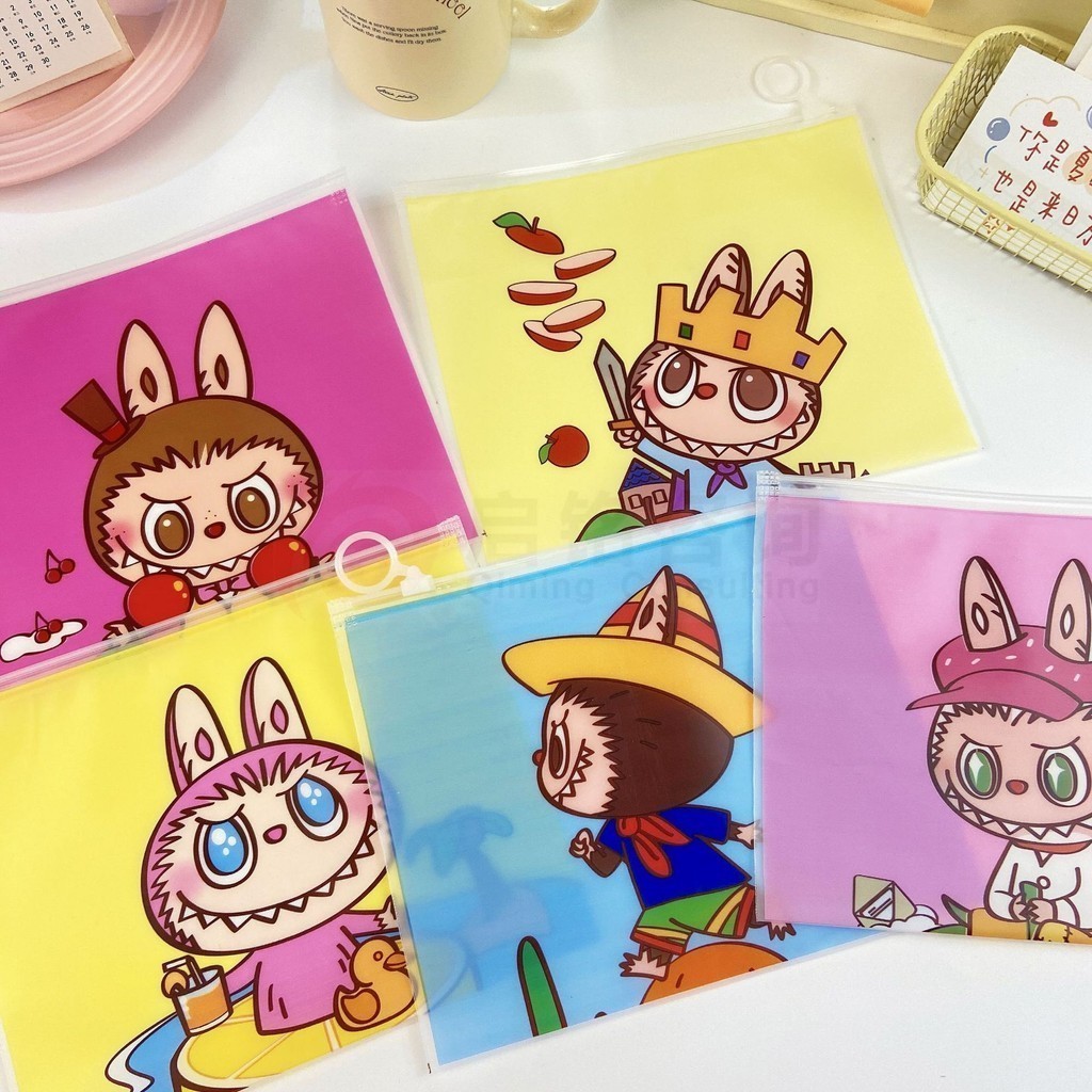 Cute Labubu pencil case PE cartoon unicorn zipper bag for kids ...