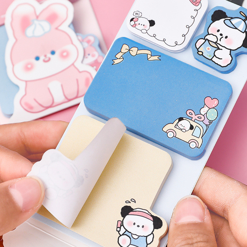 Cute Cartoon Animal Combination Post-it Notes Students Use High-value ...