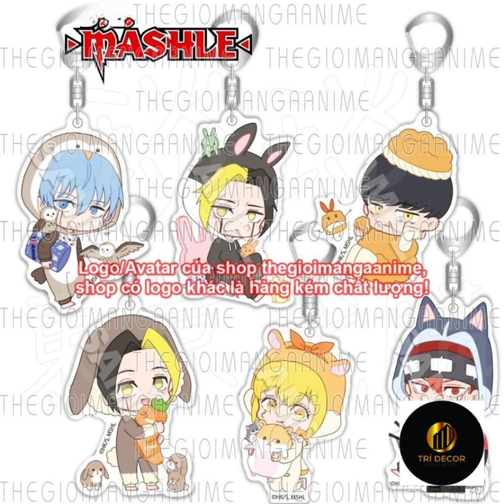 Mashle Keychains: Magic and Muscles ver COSPLAY- anime chibi Muscles ...