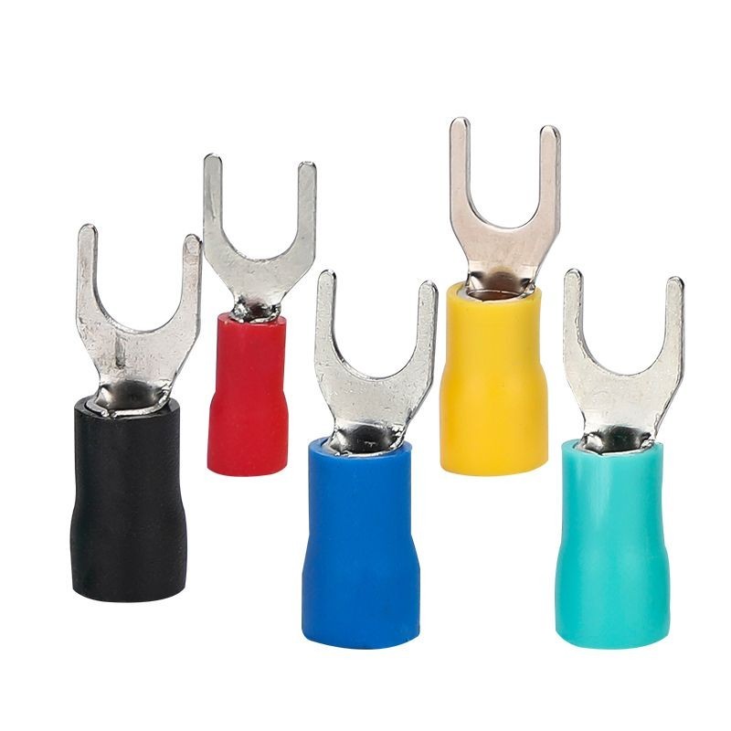 100Pcs Fork Type pre-Insulated Wiring Terminals SV1.25/2/3.5-4/6 wire ...