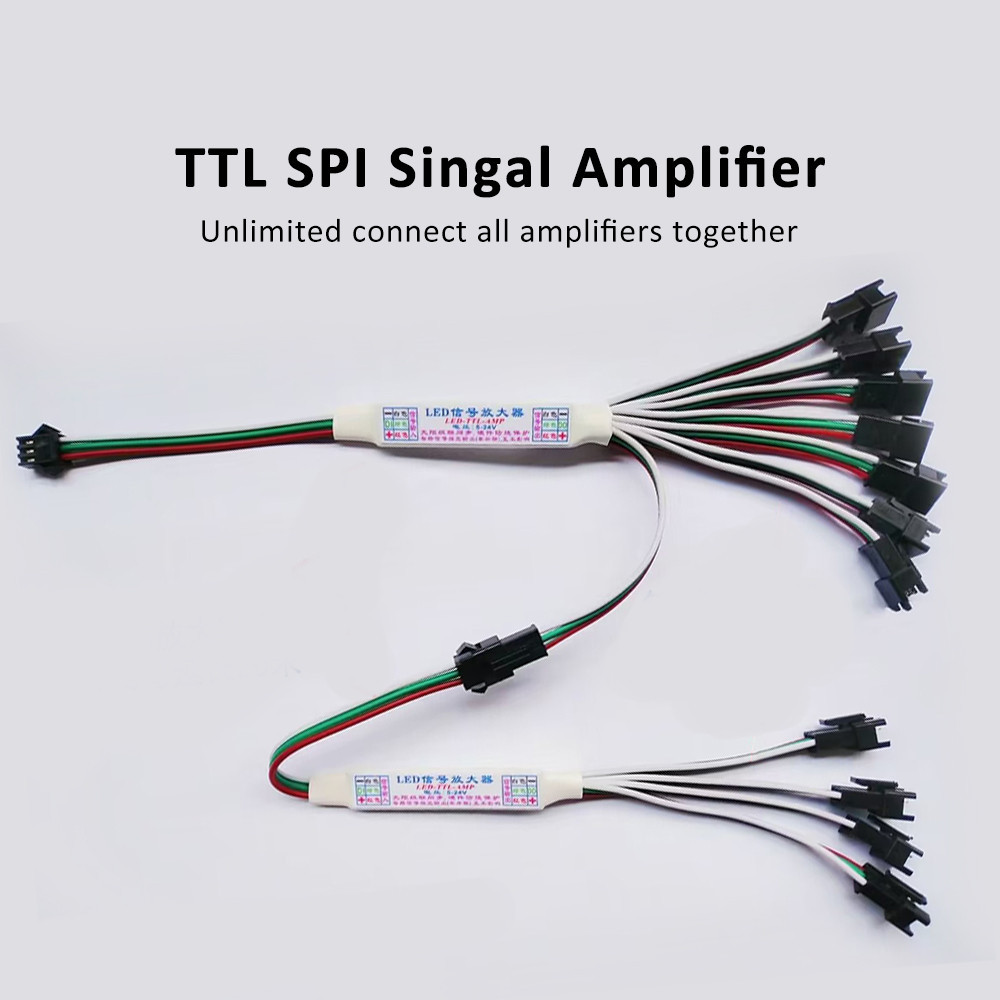 Mini TTL Pixel LED Signal Amplifier DC 5V 12V 24V for WS2811 WS2812B ...