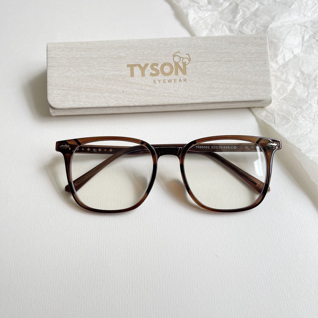 Tyson square frame, men's and women's fashion eyeglasses with lenses ...