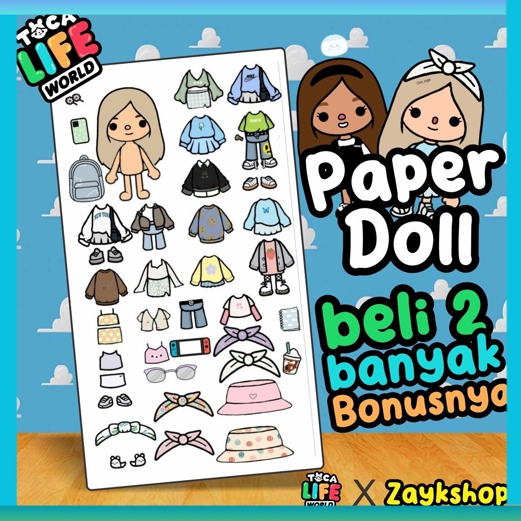 Toca BOCA PAPER Toys BP BPAN PAPER DOLL VIRAL Educational Toys Girls ...