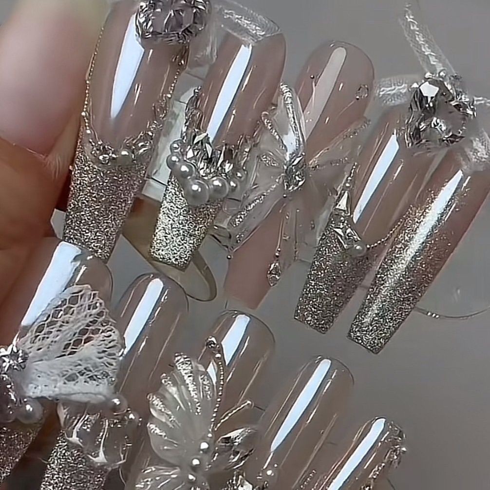 Flashing Luxury Hand-Painted Butterfly Three-Dimensional Heavy Industry ...