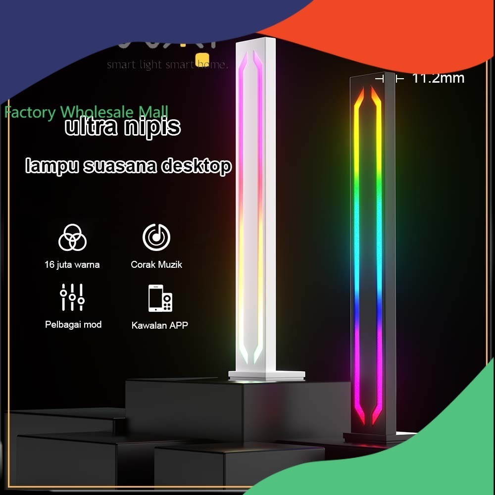 MIWAT Ultra-thin RGB Light Bar Sound Control Ambient light Monitor ...