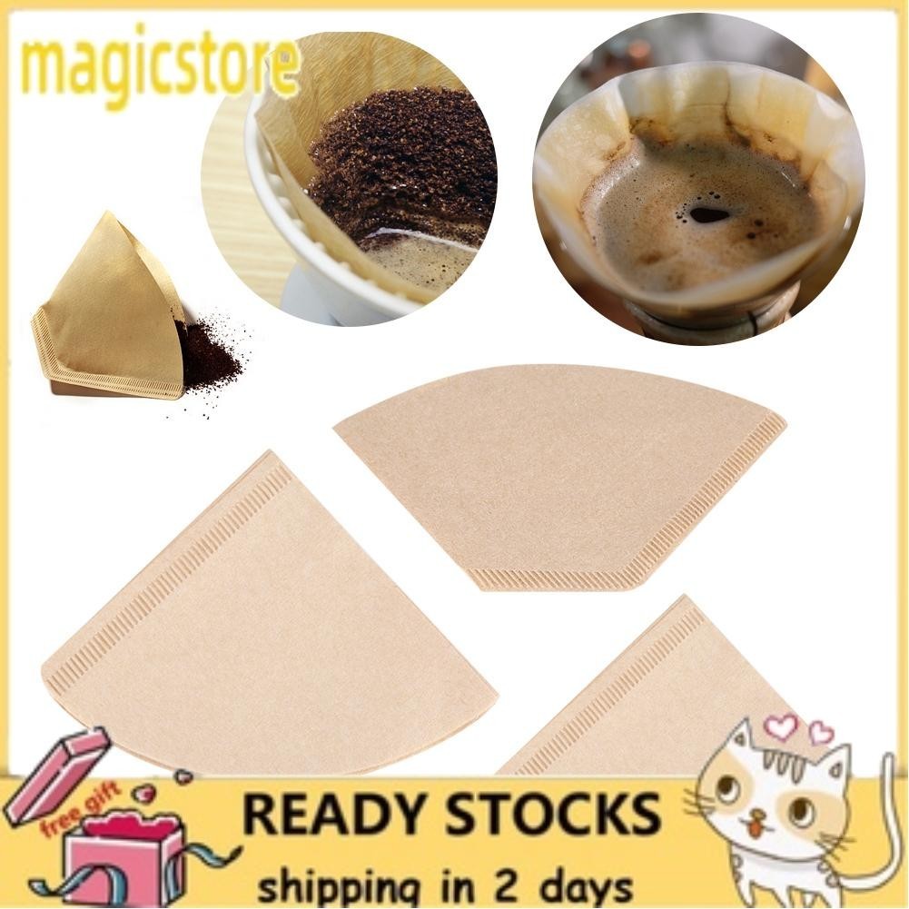 Magicstore 40Pcs Unbleached Natural Cone-Shape Drip Coffee Cup Filter ...