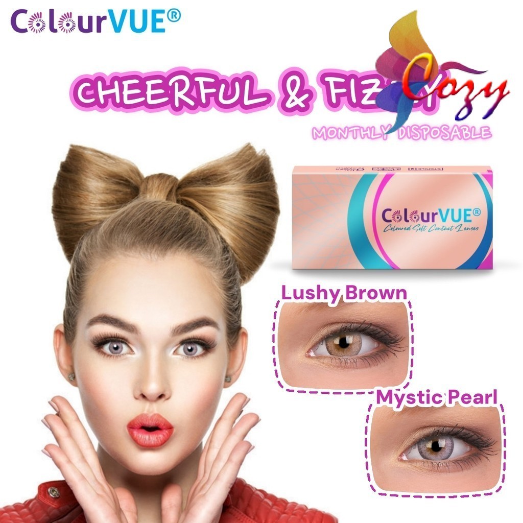 ( 2 PCS) Maxvue ColourVUE Cheerful & Fizzy 1 Month Monthly Disposable ...