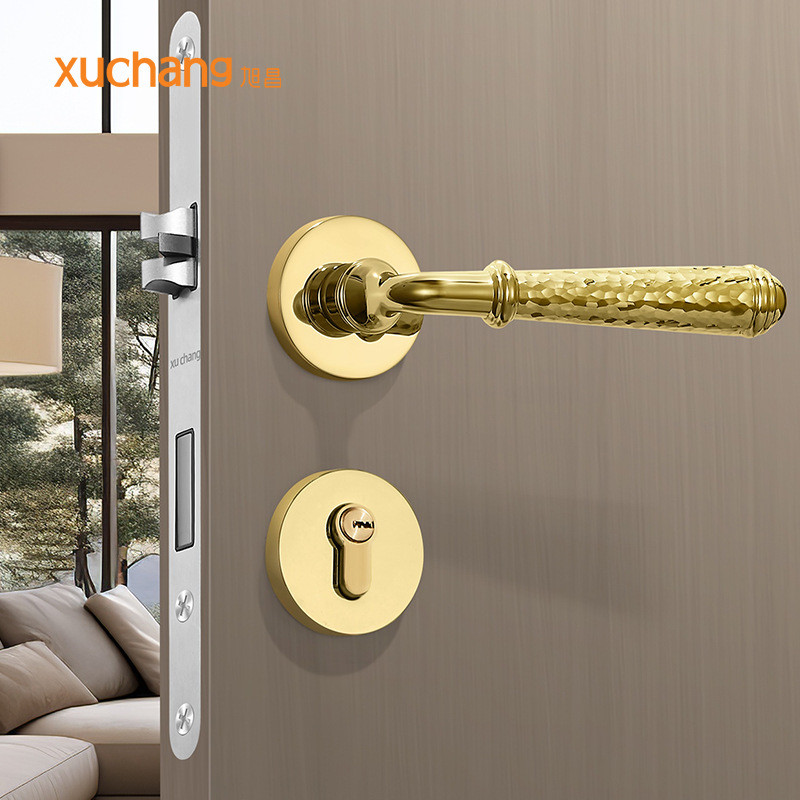 Ready Stock Bedroom Split Magnetic Silent Door Lock Light Luxury French ...
