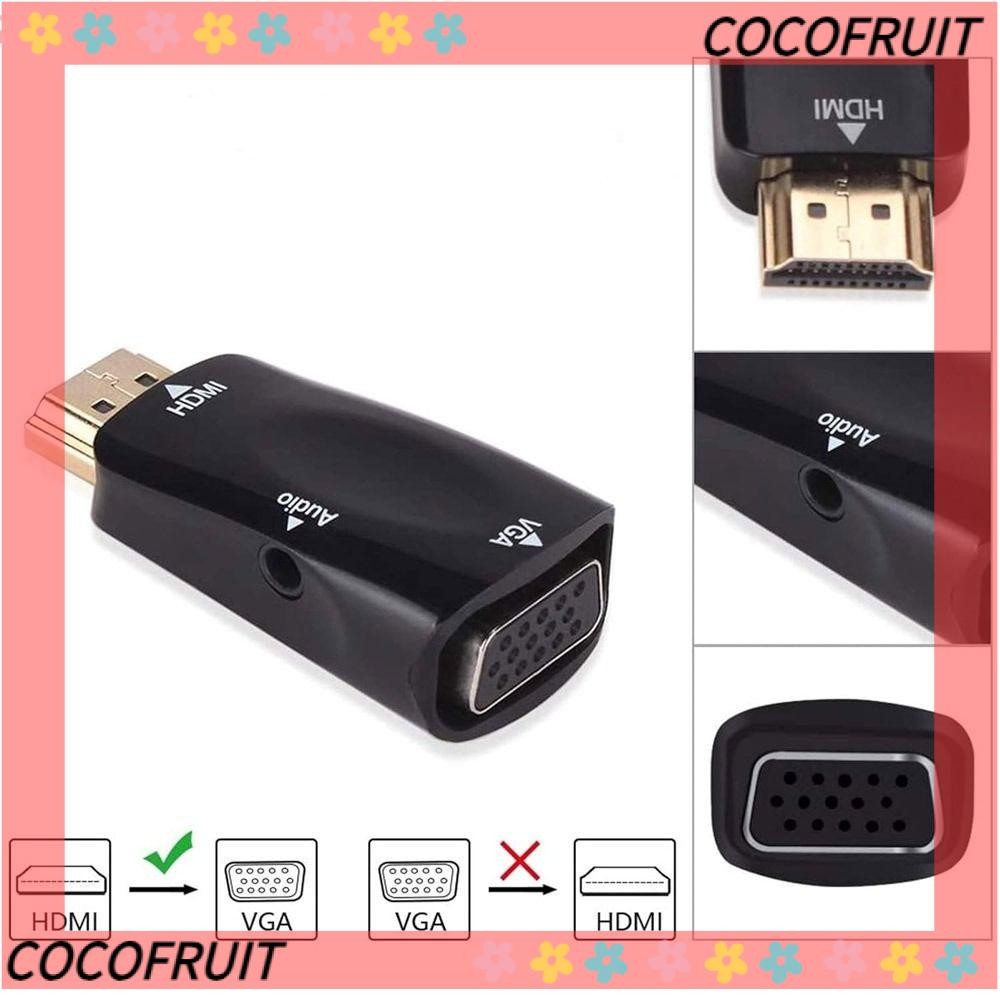 COCOFRUIT HDMI To VGA Converter, With 3.5mm Audio Port Female VGA ...