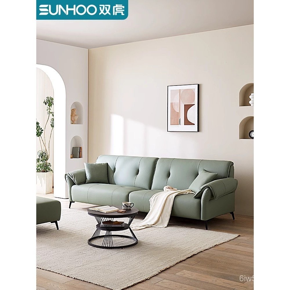 Sofa Minimalis Moden Shuanghu untuk Ruang Tamu, Tiga Tempat Duduk Lurus ...