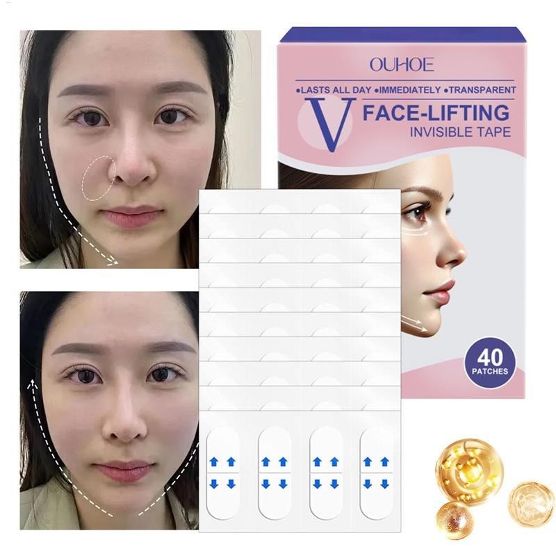 Face lift stickers 40pcs Neck Lift Tape Invisible Makeup Tape Lifting ...
