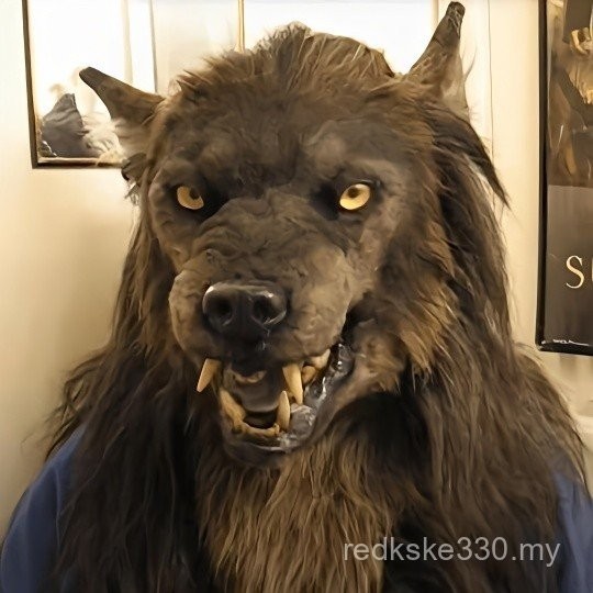Halloween Horror Scary Grimace Latex Animal Wolf Headgear Stage Props ...