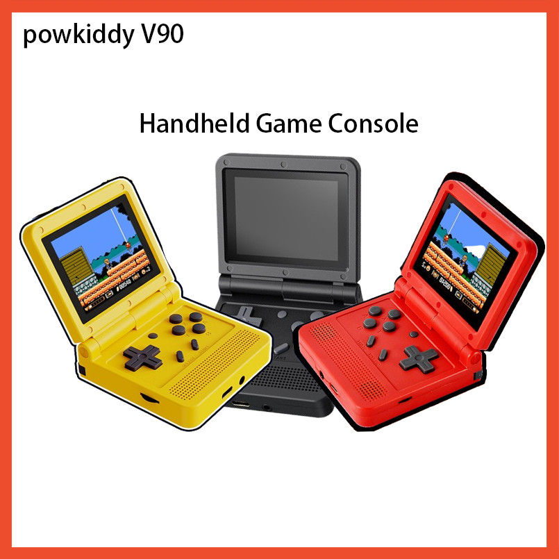 Powkiddy V90 Handheld Game Console, Mini Clamshell Retro Gaming Device ...