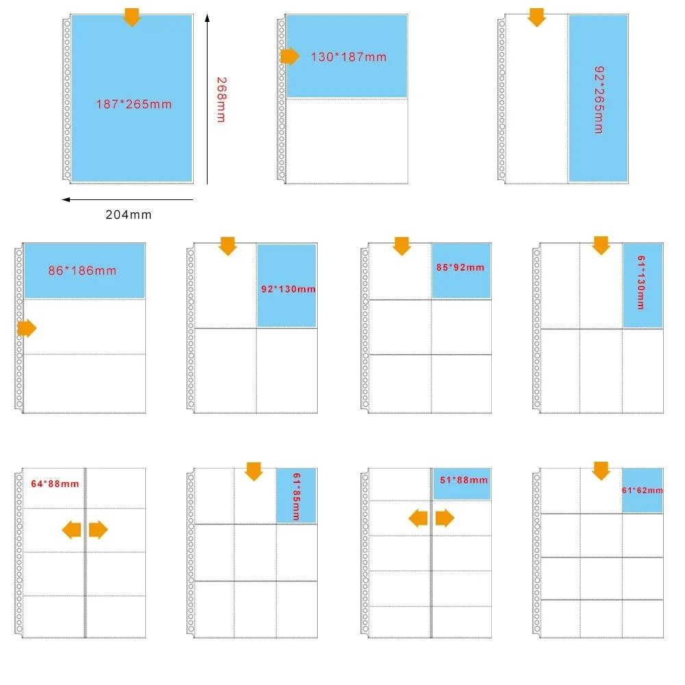 10 Sheets 9/26 Holes B5 Clear Single Photo Album PP Sleeves Photocard ...