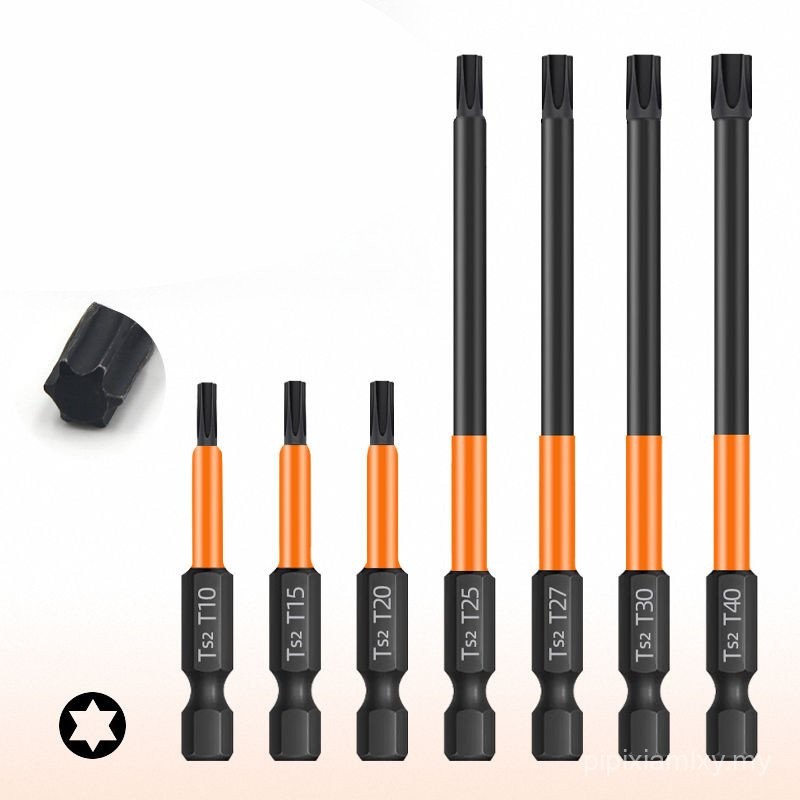 6-angle Torx Bit T-Type High Hardness Strong Magnetic Electric Drill ...